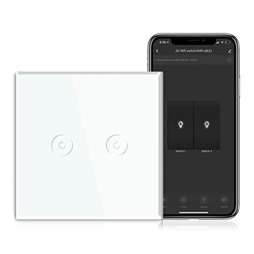 [Stockist.SG] BSEED Smart Light Switch WiFi Alexa 2 Gang 1 Way ...