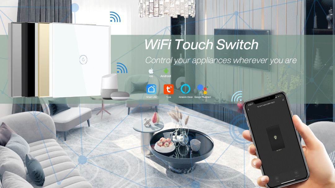 [Stockist.SG] BSEED Smart Light Switch WiFi Alexa 2 Gang 1 Way ...