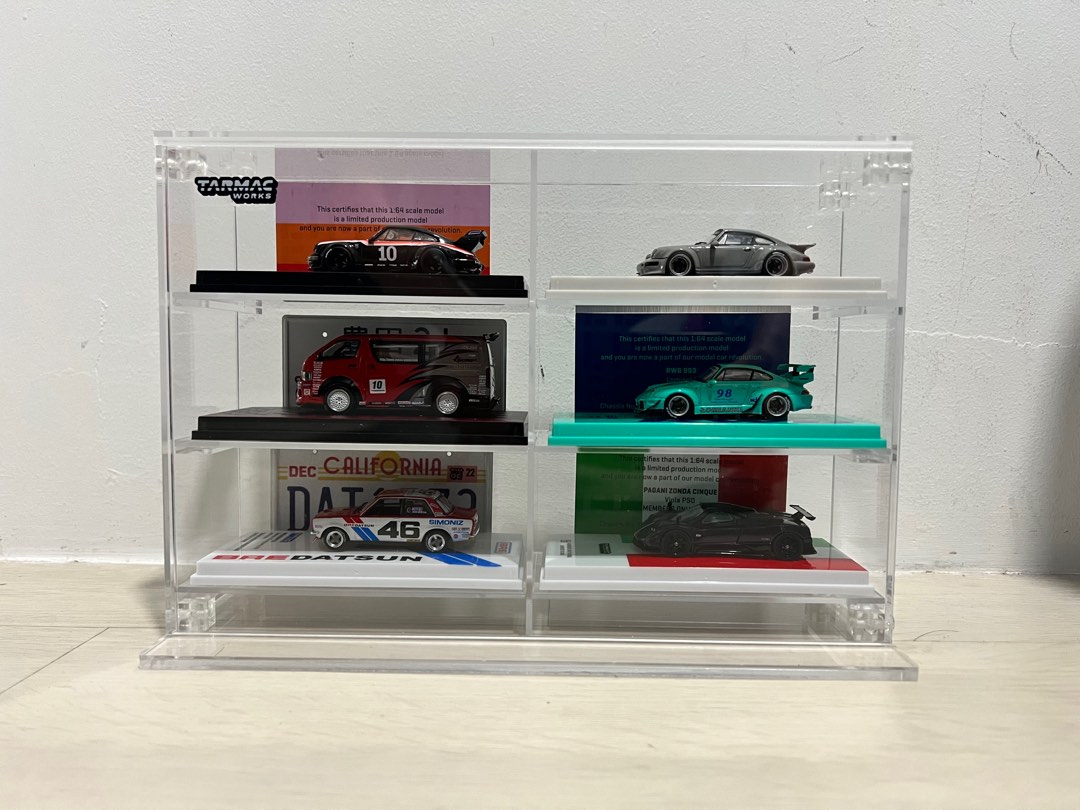 Tarmac Works: 1/64 6-Car Acrylic Display Case, Hobbies & Toys, Toys ...