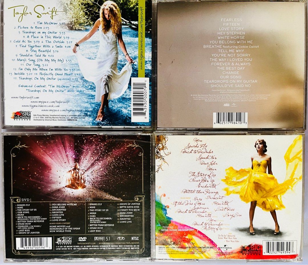 Taylor Swift CDs / DVDs - Taylor Swift, Fearless, Speak Now, Hobbies ... Taylor Swift CDs / DVDs - Taylor Swift, Fearless, Speak Now, Hobbies ...