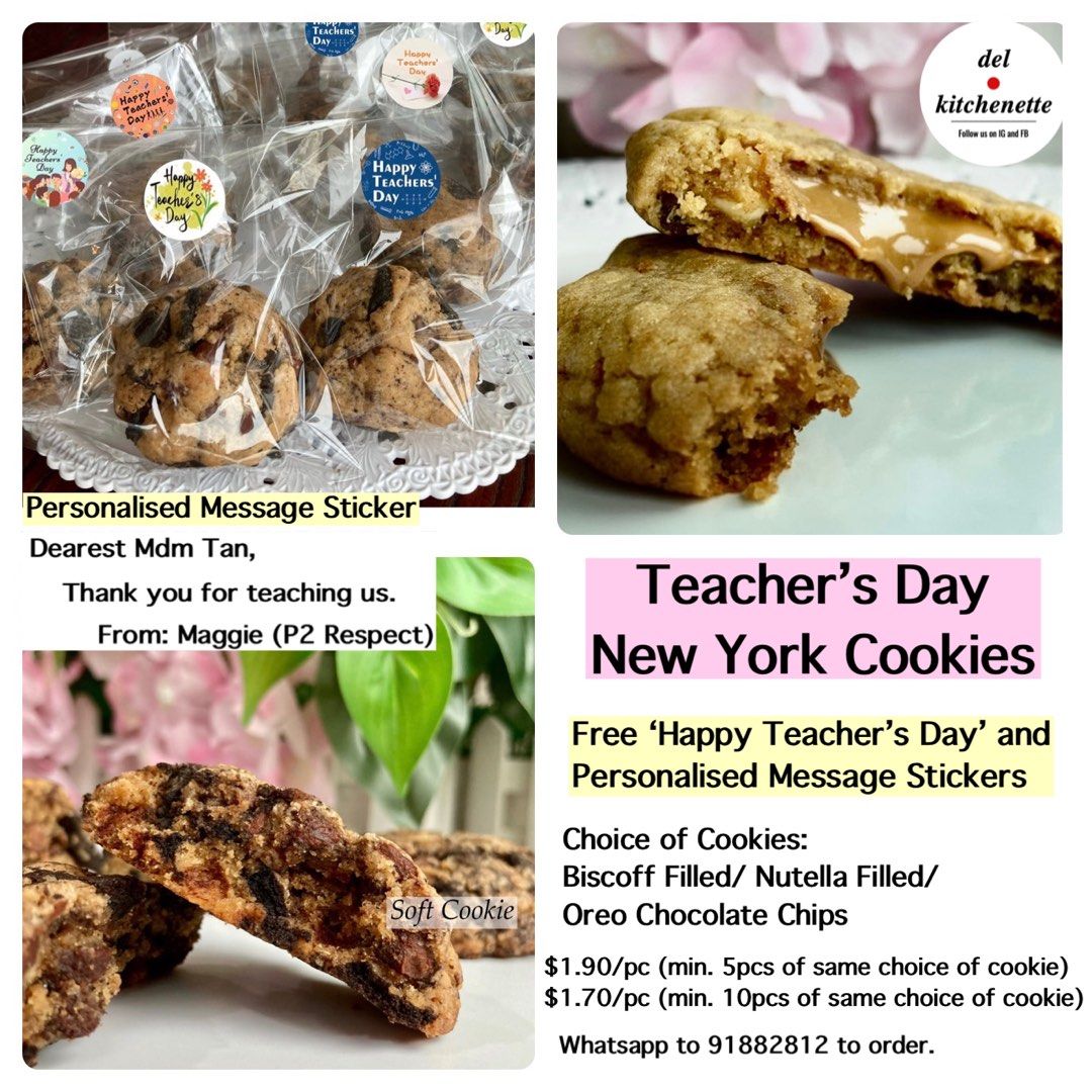 Teacher’s Day New York Cookies, Food & Drinks, Homemade Bakes on Carousell