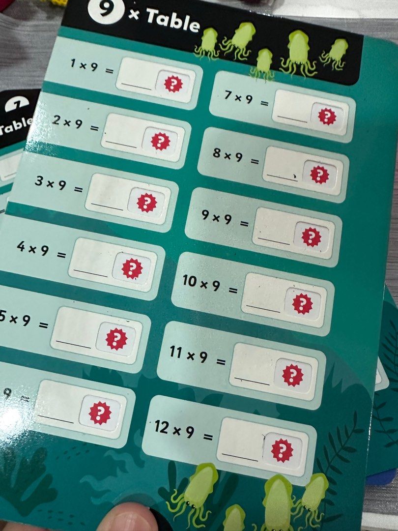 Times table pull the tap flash cards, Hobbies & Toys, Books & Magazines ...