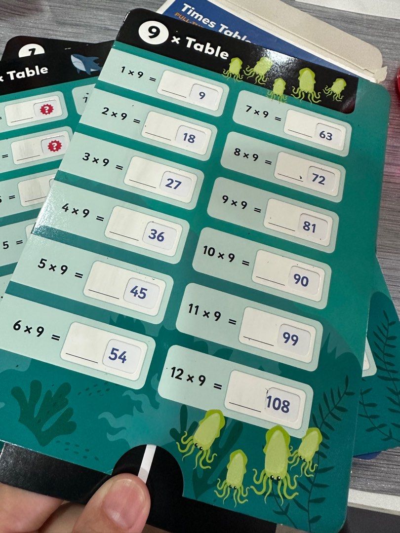 Times table pull the tap flash cards, Hobbies & Toys, Books & Magazines ...