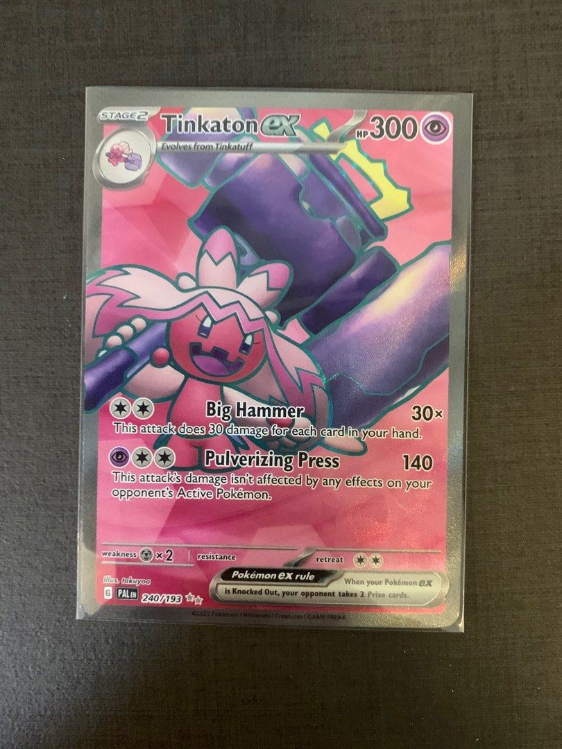 Tinkaton ex - 240/193 - Pokemon Paldea Evolved Full Art, Hobbies & Toys ...