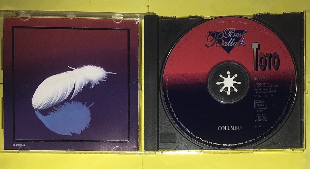 TOTO - BEST BALLADS CD, Hobbies & Toys, Music & Media, CDs & DVDs on Carousell