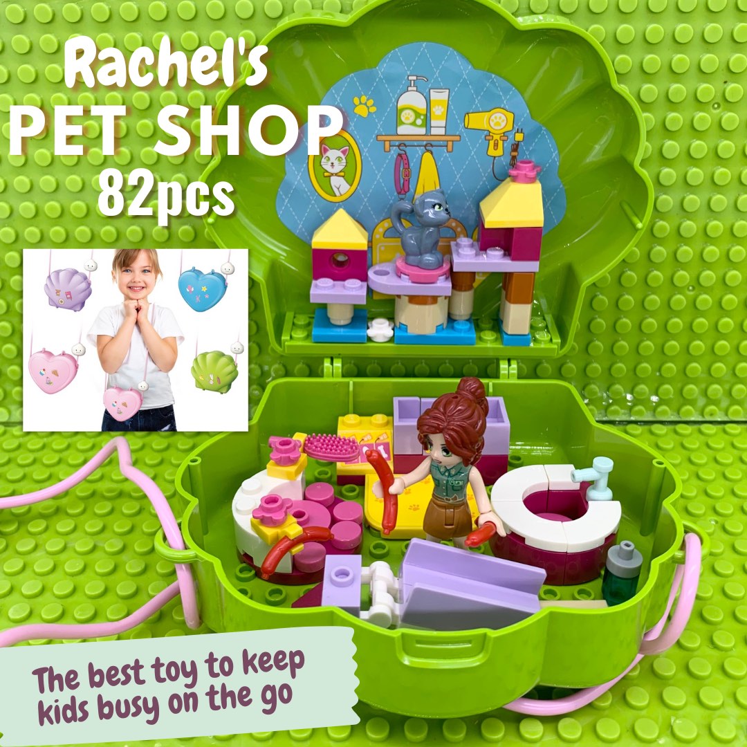 Toys for travel: Bricks and mini figurine toys in a sling bag, Hobbies ...