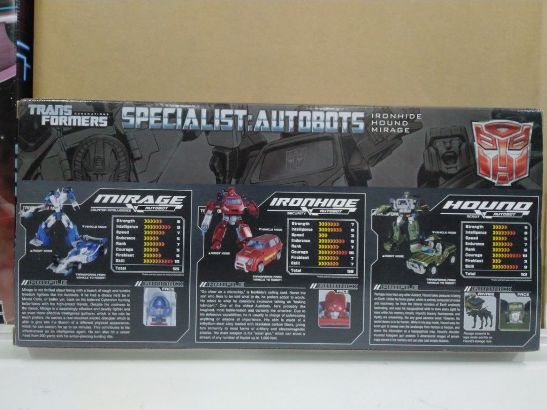Transformers Specialist Autobots Mirage Ironhide and Hound, Hobbies & Toys, Toys & Games on ...