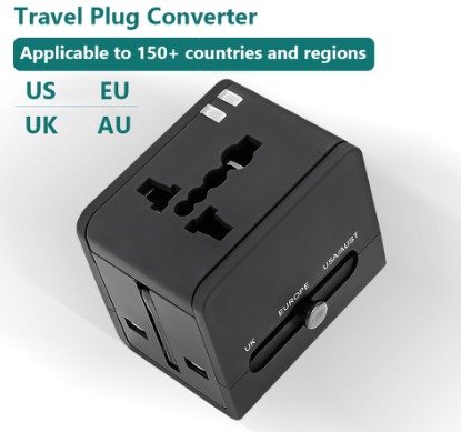 Travel Universal Adapter USB Multipurpose Conversion Plug for US /UK/EU ...