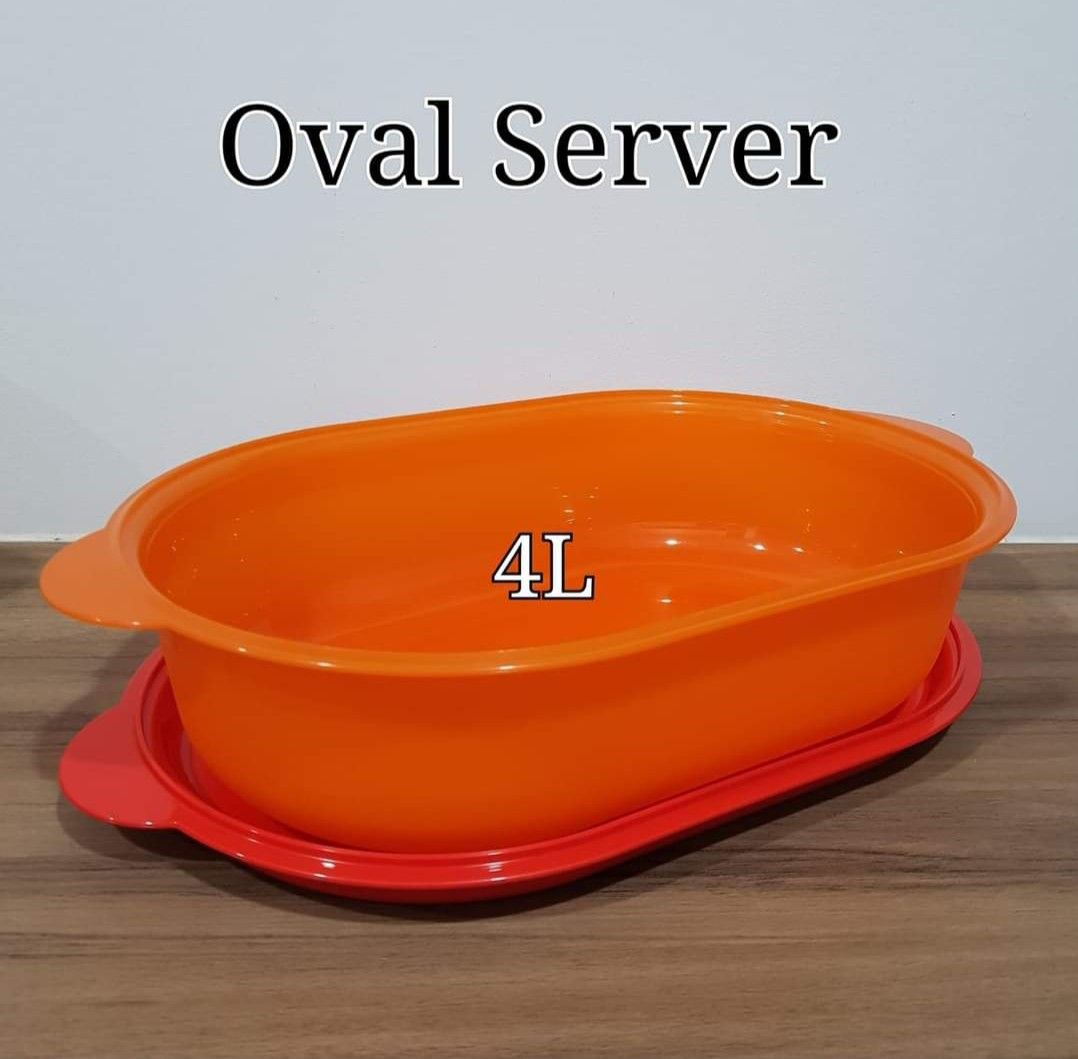 Tupperware Oval Server 4L selling at S$20/pc, Furniture & Home Living ...
