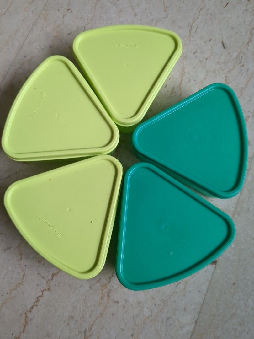 Tupperware triangular snack containers / containers, Furniture & Home ...