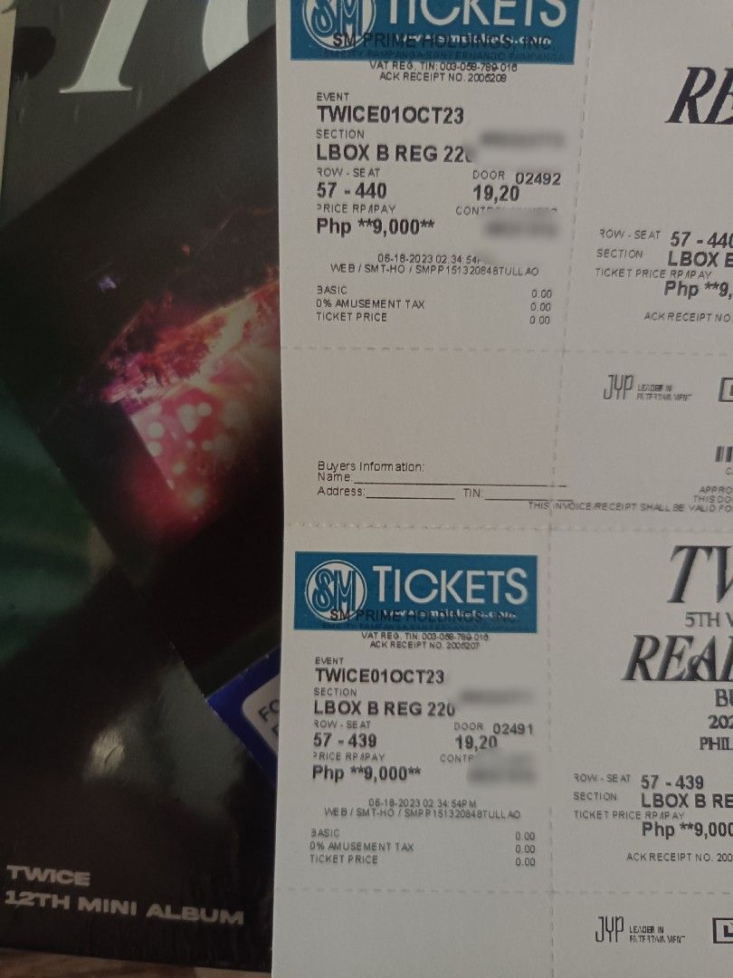 MEET UP ONLY - TWICE LOWERBOX B REGULAR TICKET on Carousell