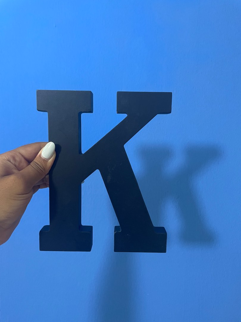 TYPO wooden block letters "K" & "O", Furniture & Home Living, Home ...