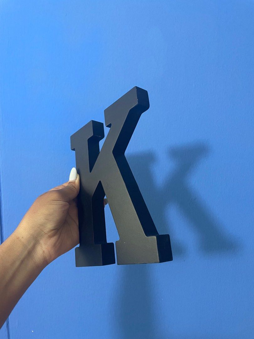TYPO wooden block letters "K" & "O", Furniture & Home Living, Home ...