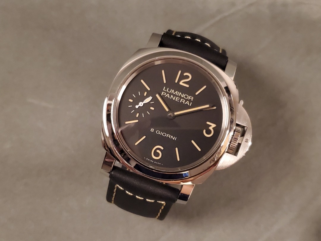 Used Panerai PAM Luminor 8 Giorni PAM00915 PAM915 二手 沛納海 細三針 8日錬 全套, 名牌 ...