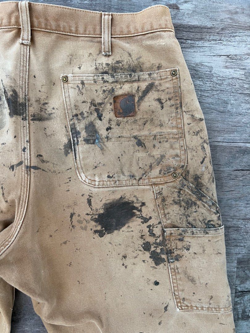 Vintage 2000s Oil Slick Carhartt Double Knee Pants, Men's Fashion ...