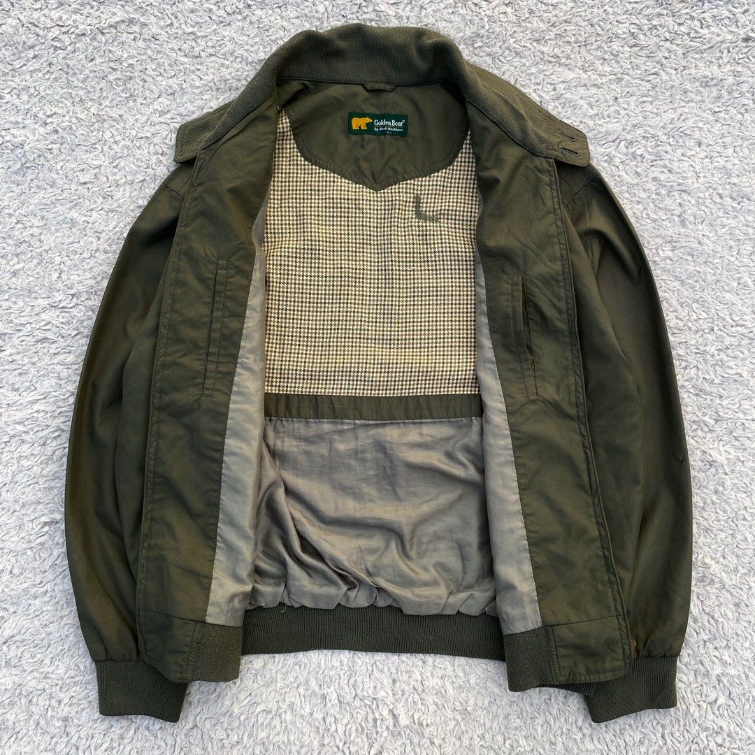 Vintage jacket golden bear by jack nicklaus - harrington army ... Vintage jacket golden bear by jack nicklaus - harrington army ...