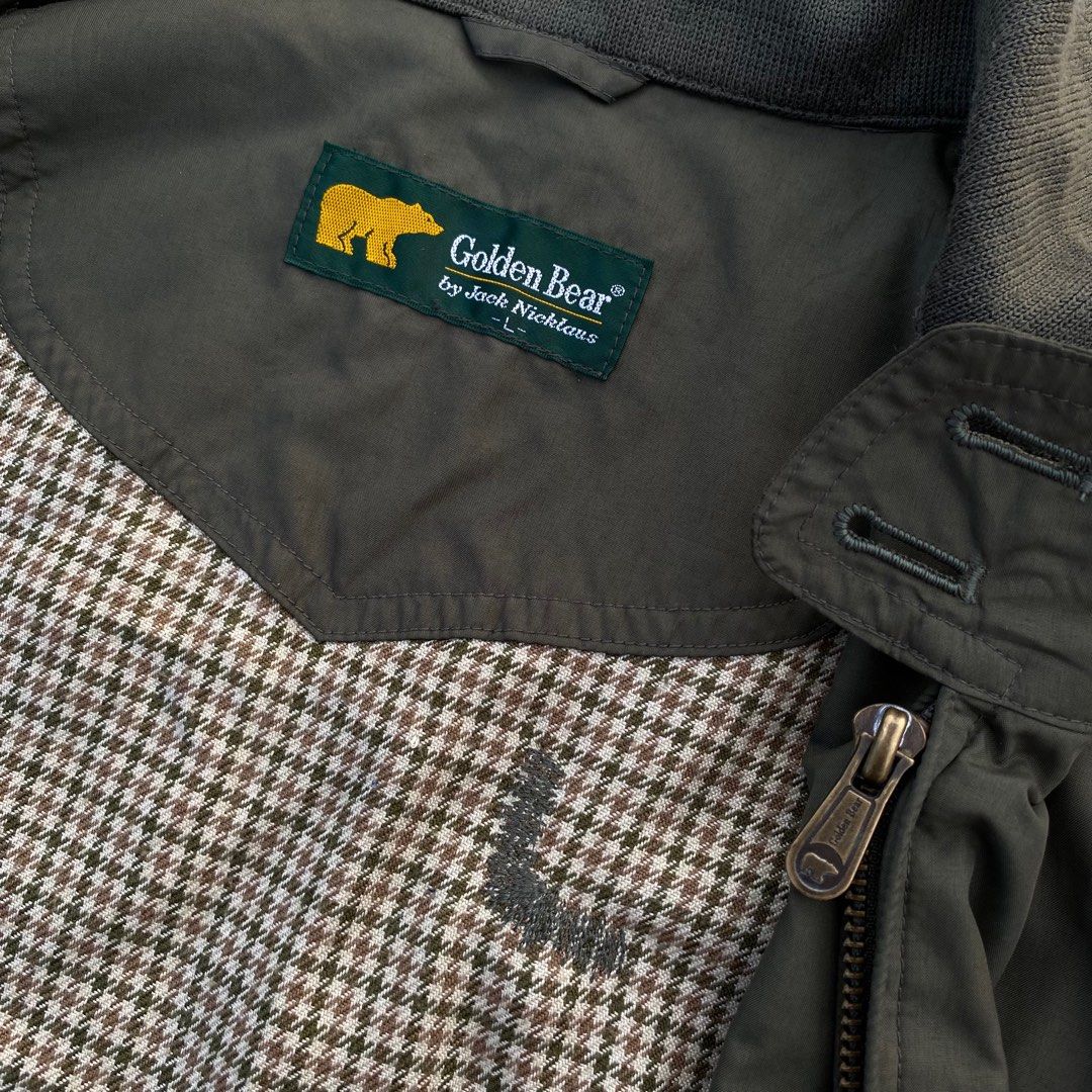 Vintage jacket golden bear by jack nicklaus - harrington army ... Vintage jacket golden bear by jack nicklaus - harrington army ...