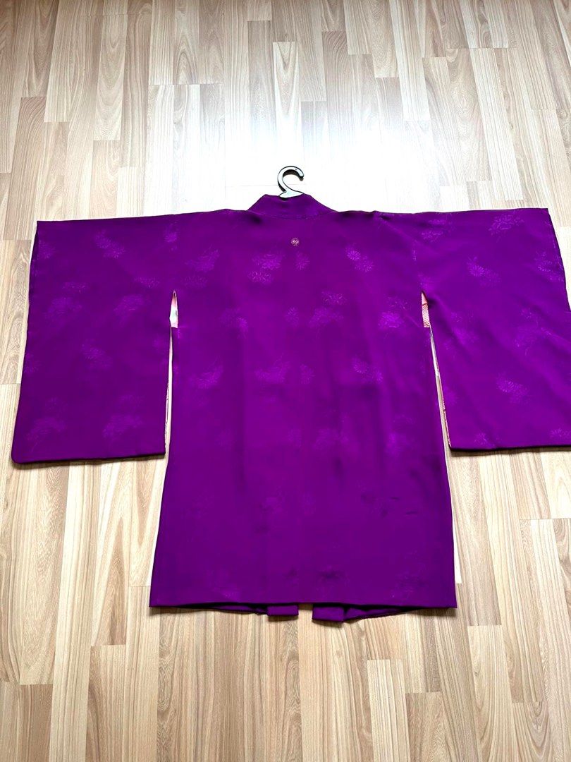 Vintage Japanese silk haori royal purple, Women's Fashion, Coats ...