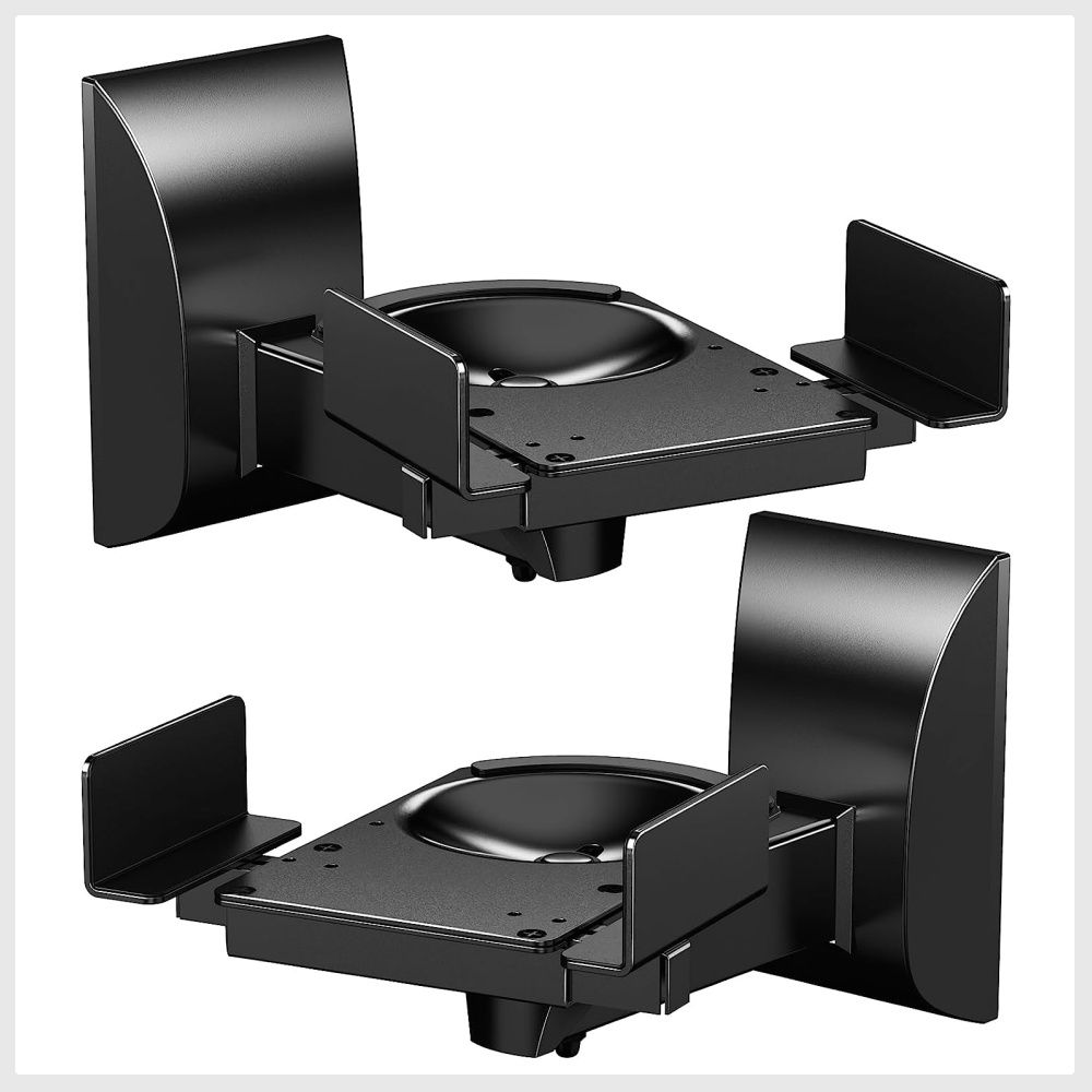 WALI Dual Side Clamping Bookshelf Speaker Wall Mounting Bracket for ...