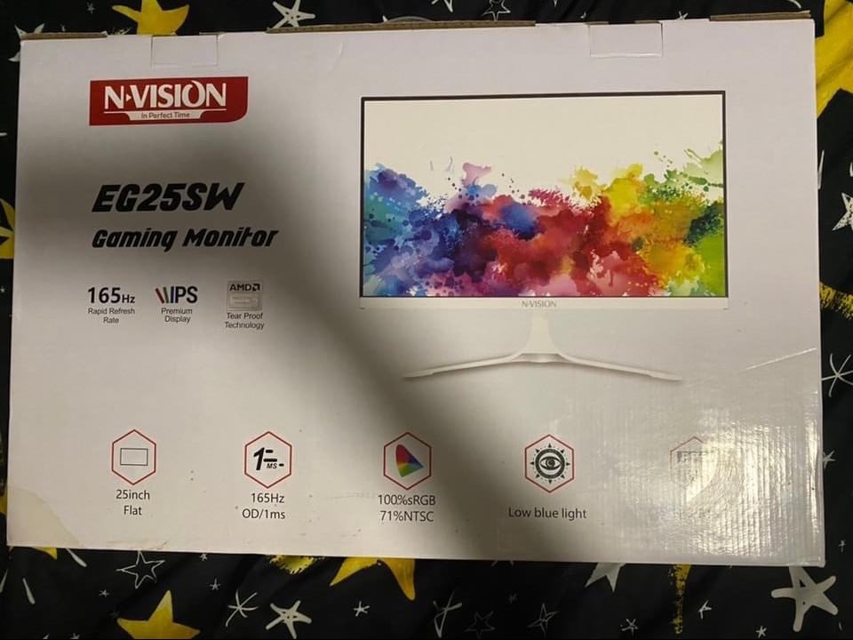 White NVISION 24''/25'' Gaming IPS Monitor 165Hz 1ms Frameless Flat FHD ...