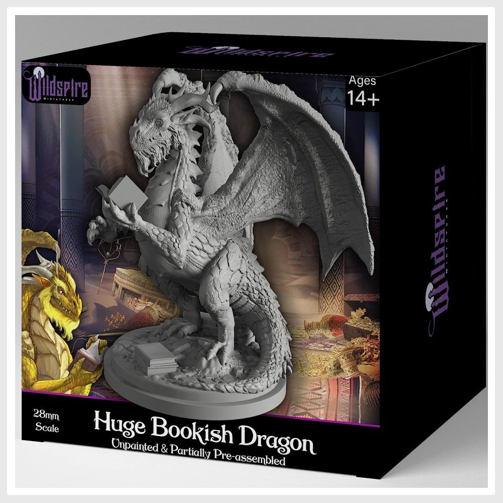 Wildspire Fantasy Monster Dragon Miniature - Huge Size 6" for DND ...