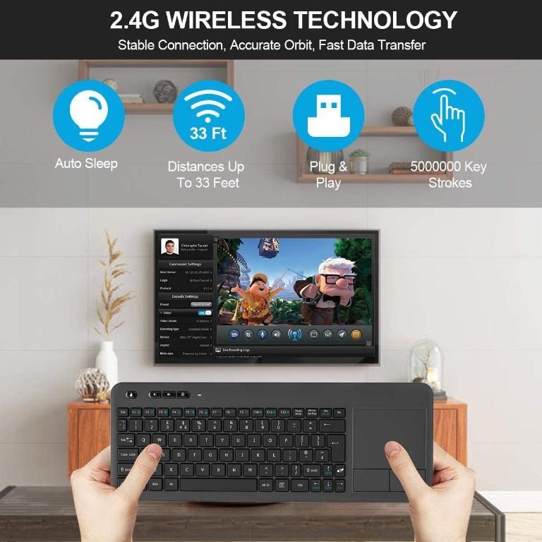 Wireless Keyboard Tedgem 2 4g Wireless Keyboard With Touchpad Keyboard Wireless Soft Touch