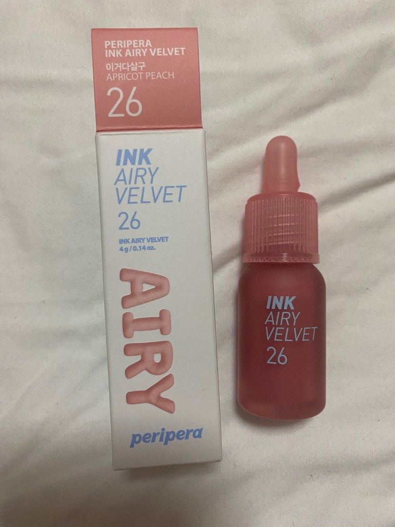 wts peripera ink airy velvet lip tint 26 apricot peach, Beauty ...