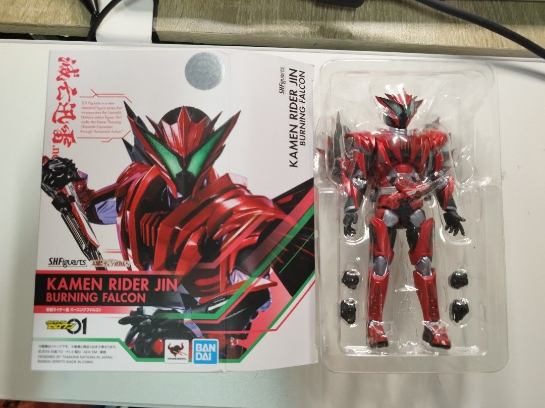 SHF Kamen Rider Jin Burning Falcon, Masked Rider Zero One, SH Figuarts ...