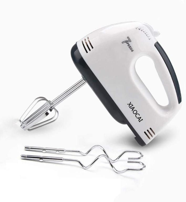Xiaocai Electric Hand Blender Turbo Function, Stainless Steel Turbo Mixer with Dough Hook, TV ...