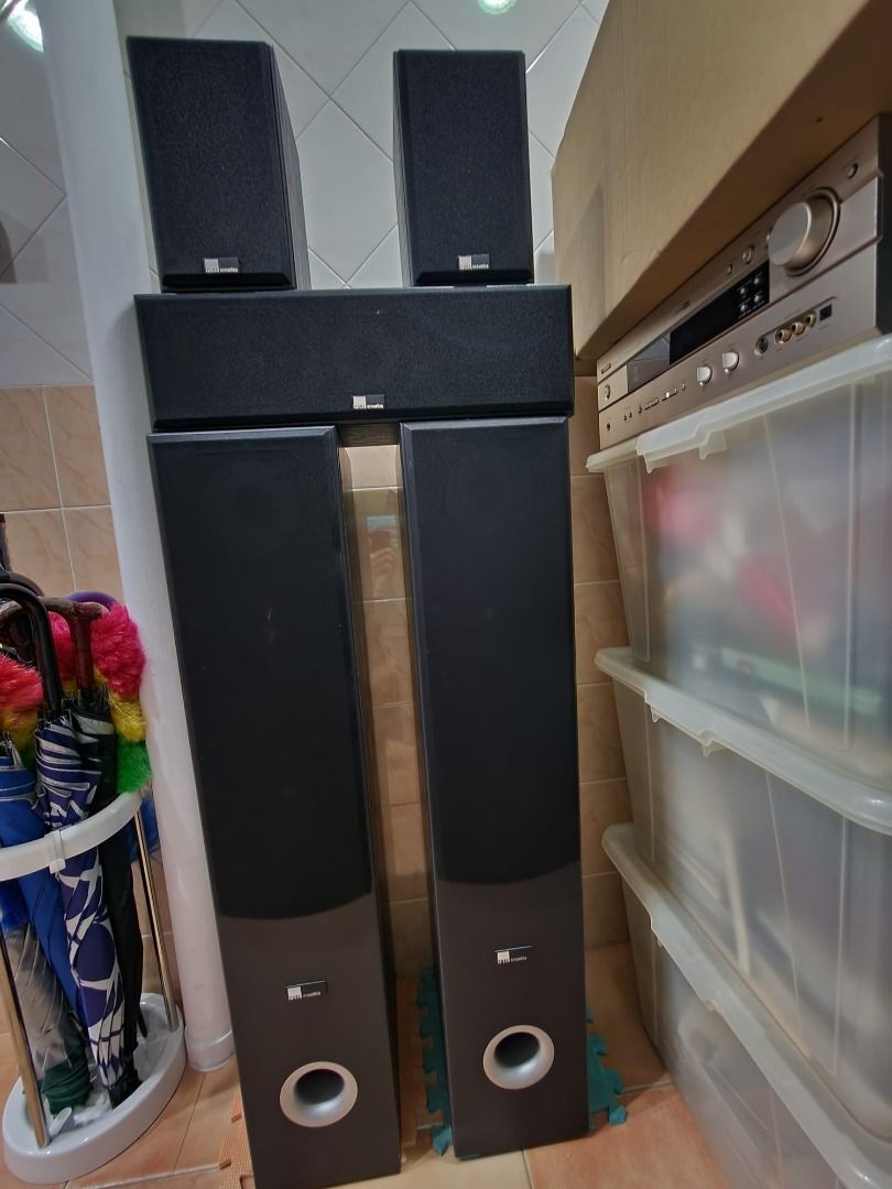 Yamaha Amplifier and Pure Acoustics Ex Series Speakers, Audio ...