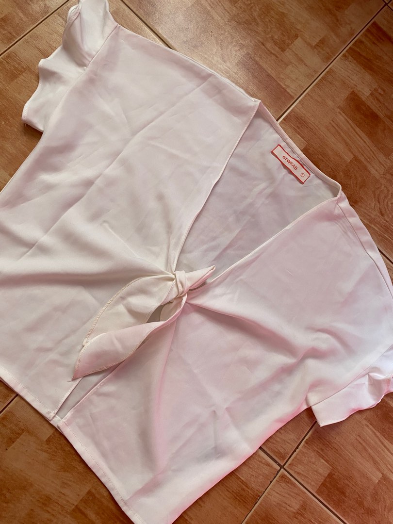 Zara gtw knot top, Women's Fashion, Tops, Shirts on Carousell