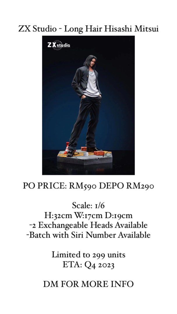 ZX Studio - Long Hair Hisashi Mitsui, Hobbies & Toys, Toys & Games on ...