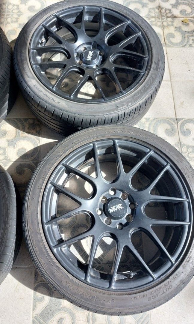 17" XXR Black Mags 4Holes w/ Lexani Tires on Carousell