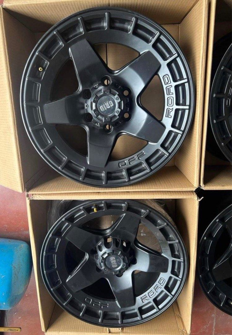 18” Grid Offroad design mags used 6Holes pcd139 Matteblack on Carousell