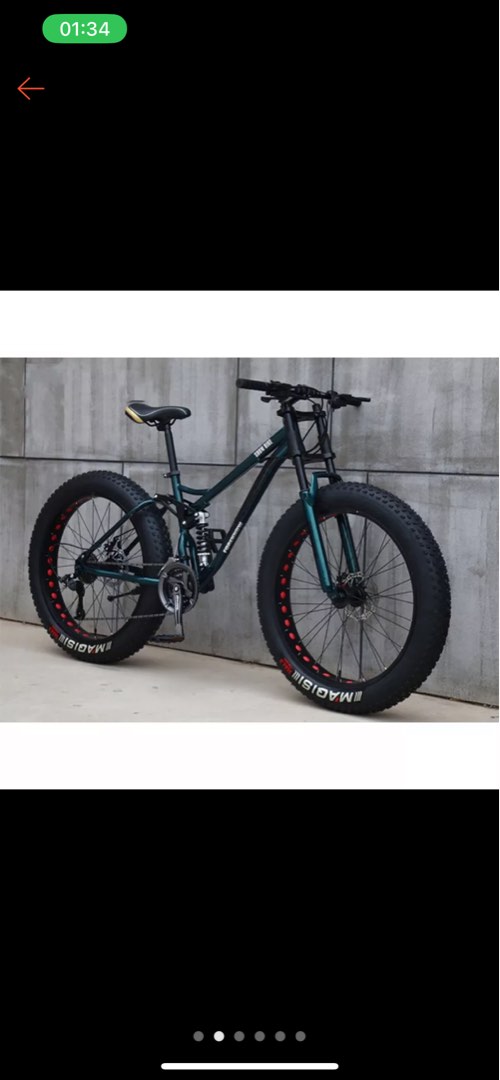 26" Branded Foreknow Fat Bike Shimano Gear 21 Speed Full suspension ...