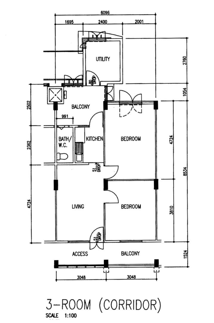 3 room @ Jalan Bukit Ho Swee (Tiong Bahru), Property, For Sale, HDB on Carousell