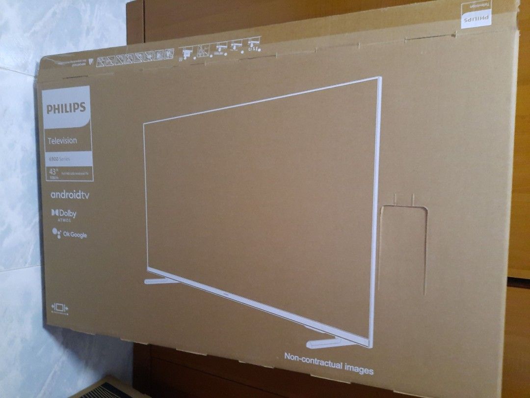 43" Philips Empty TV Box With Styrofoam, Furniture & Home Living, Home ...