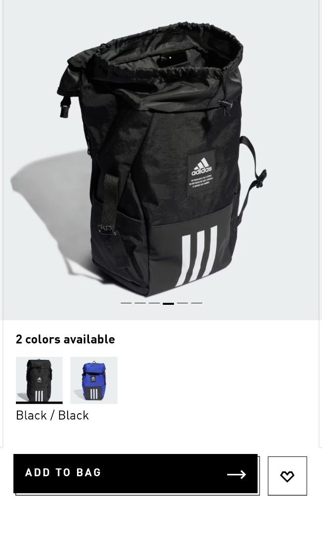 Adidas 4ATHLTS Camper Backpack (Black), Men's Fashion, Bags, Backpacks ...