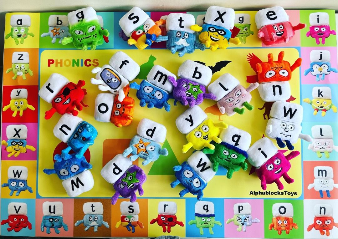 Alphablocks Phonic Learning Plushies, 兒童＆孕婦用品, 嬰兒玩具 - Carousell