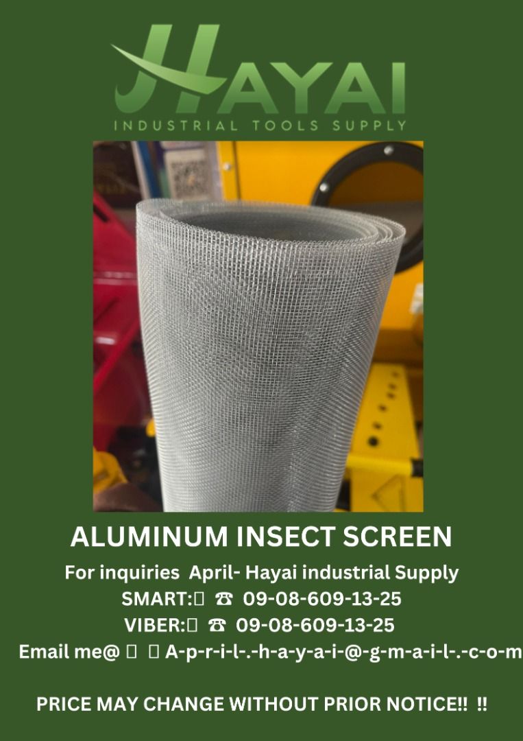 Aluminum insect screen, Commercial & Industrial, Construction Tools ...