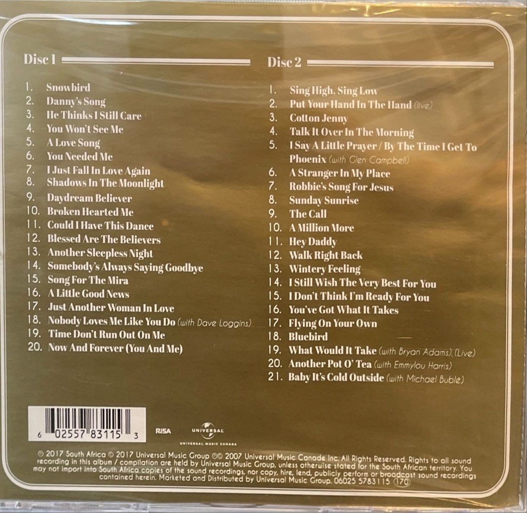 ANNE MURRAY: THE ULTIMATE COLLECTION (2CD), Hobbies & Toys, Music ...