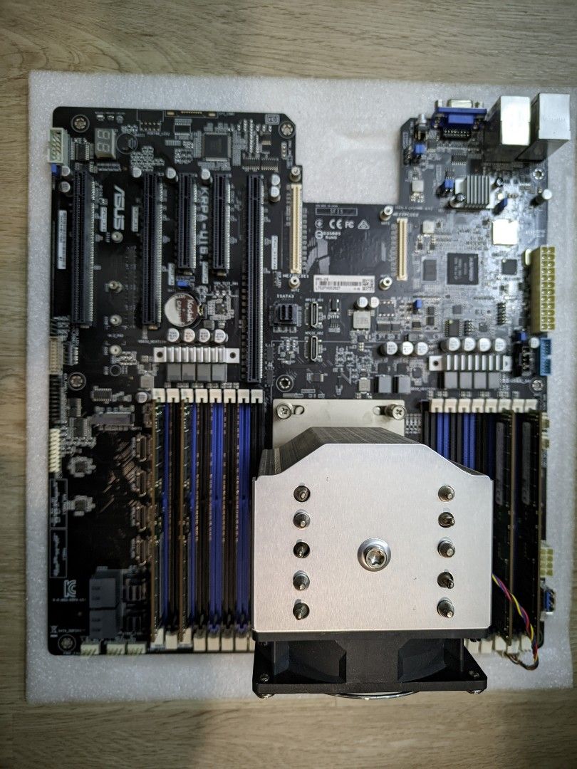 Asus KRPA-U16 EATX server motherboard + AMD EPYC 7D12 & cooler ...