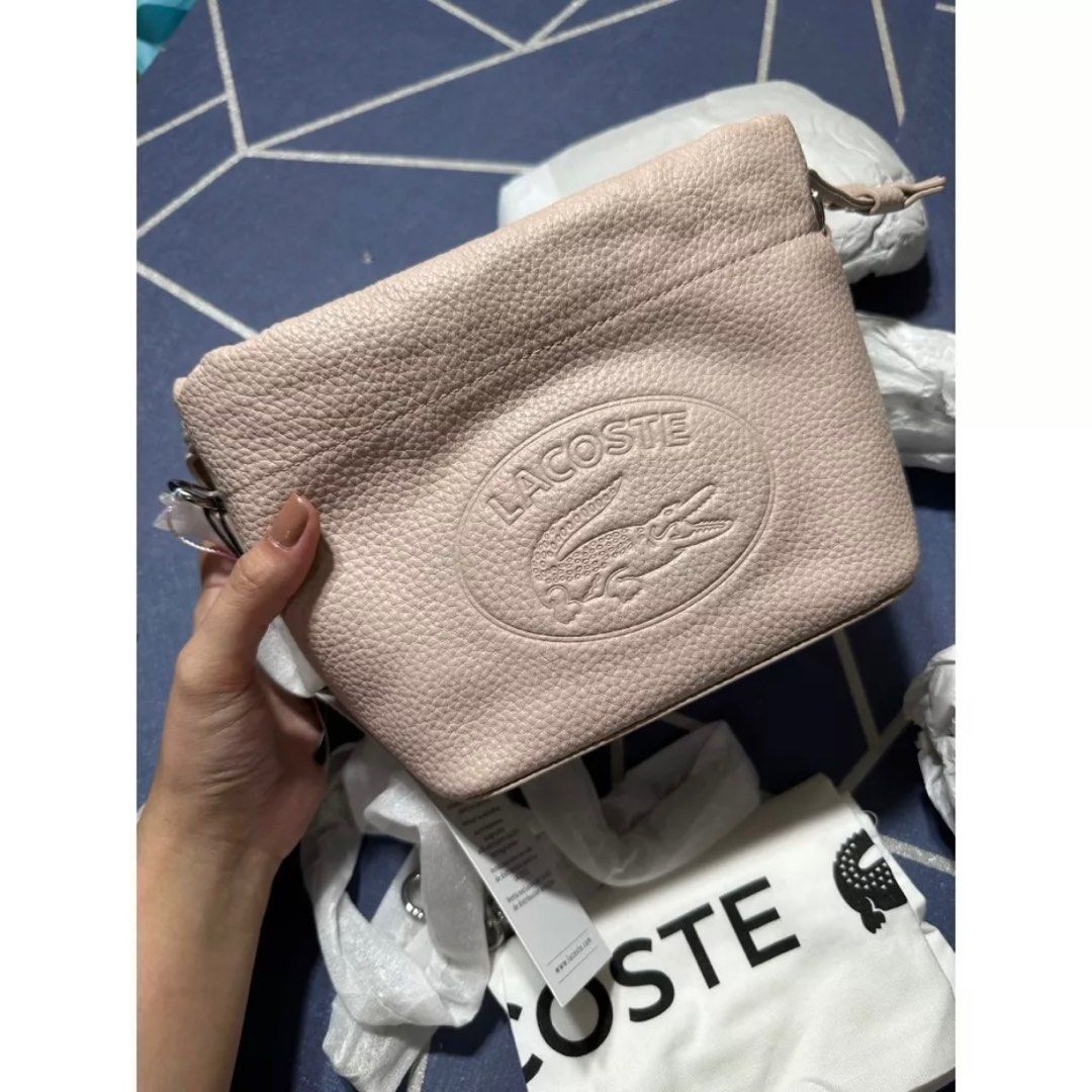 Authentic Lacoste Mini Drawstring Bucket Bag Pink on Carousell