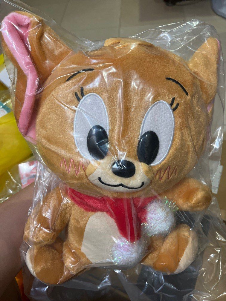 Authentic Tom and Jerry Tuffy Big Plush plushie baby christmas, Hobbies ...