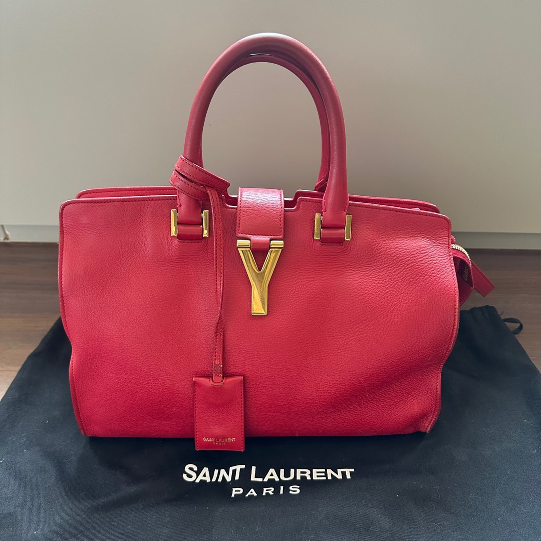 Authentic YSL Y cabas bag/tas saint laurent original/tas selempang ...