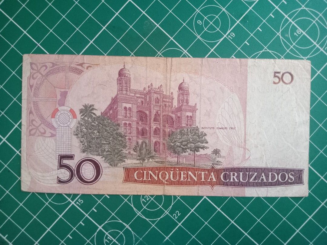 Banco Central Do Brazil 50 Cruzados 1986 Banknote, Hobbies & Toys ...