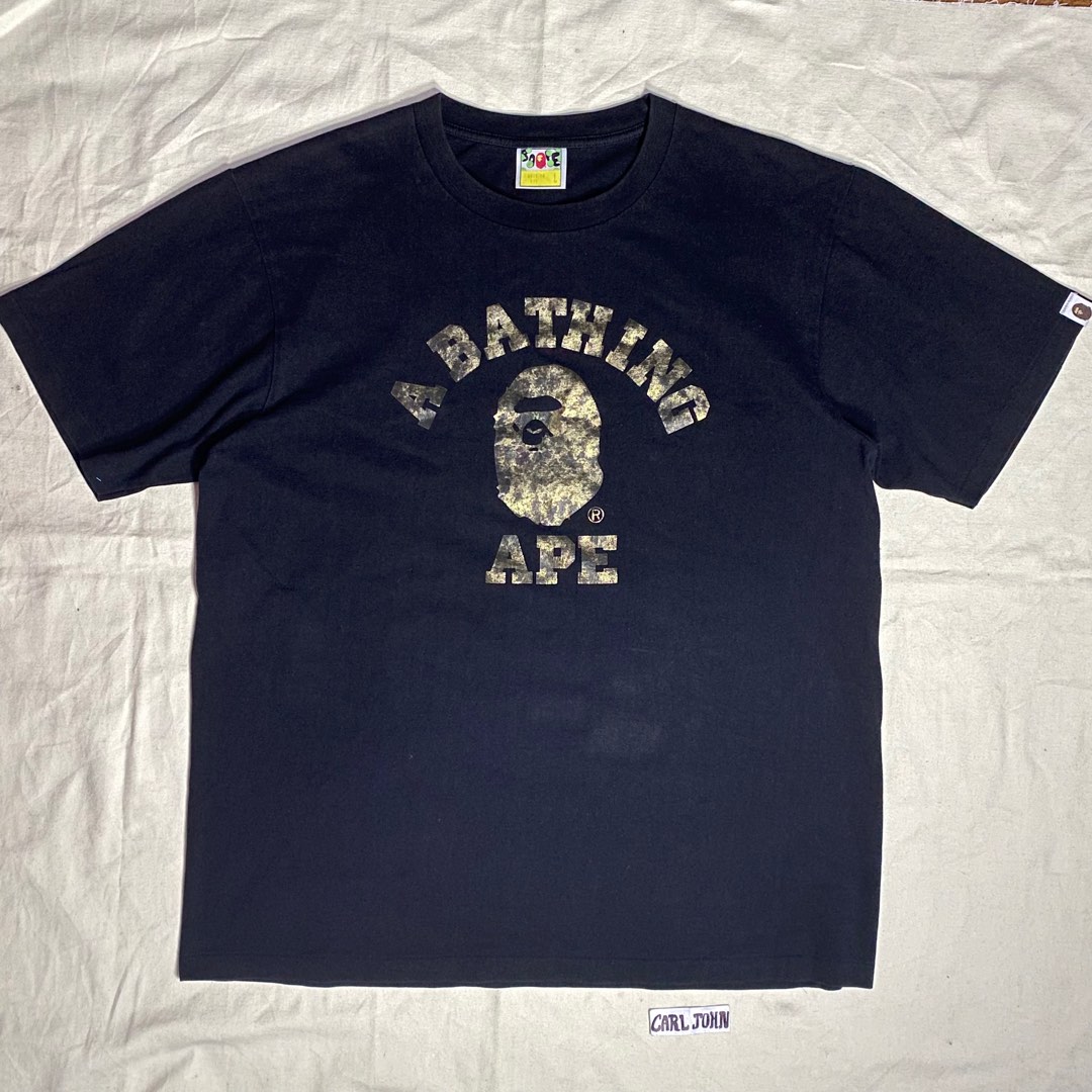 Bape A bathing ape gold shirt, Men's Fashion, Tops & Sets, Formal ...