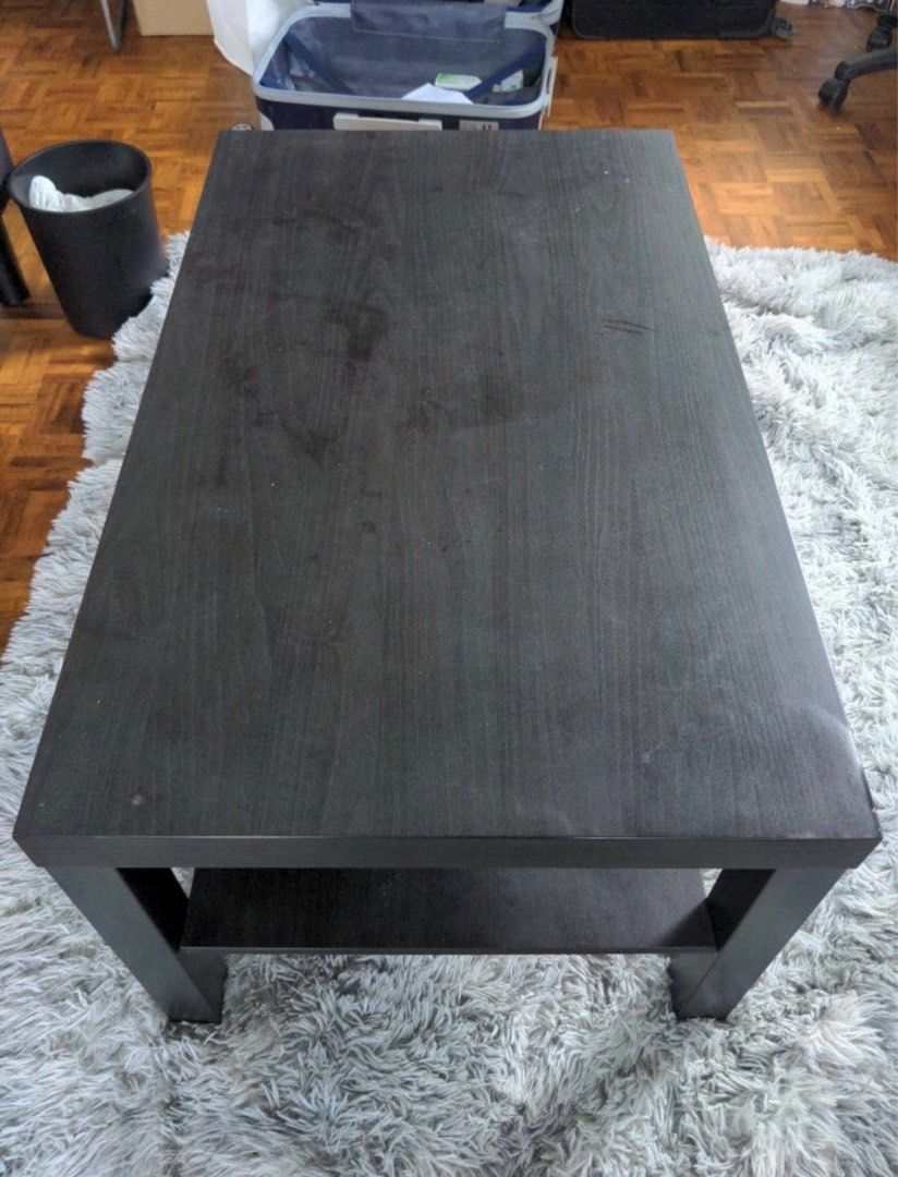Black IKEA LACK coffee table, Furniture & Home Living, Furniture, Tables & Sets on Carousell