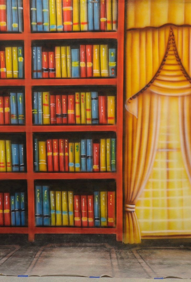 Bookshelf backdrop, Photography, Photography Accessories, Lighting ...