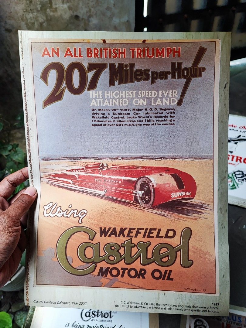 Borongan Poster Vintage Asli Iklan Heritage Oli Castrol, Perabotan ...